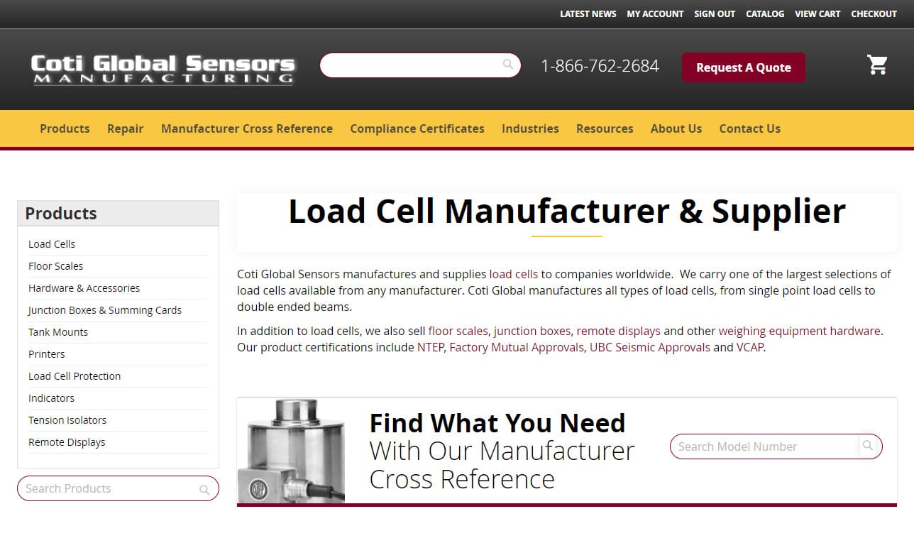 Coti Global Sensors | Load Cell